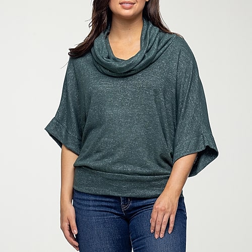 Click here for Womens 24/7 Comfort Apparel Cowl Neck Dolman Sleev... prices