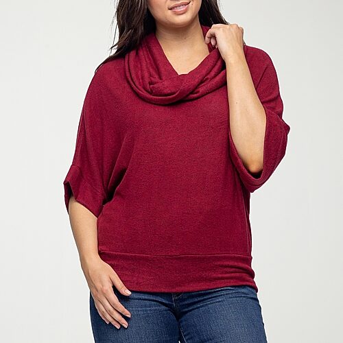 Click here for 24seven Comfort Apparel Womens Cowl Neck Dolman Sl... prices