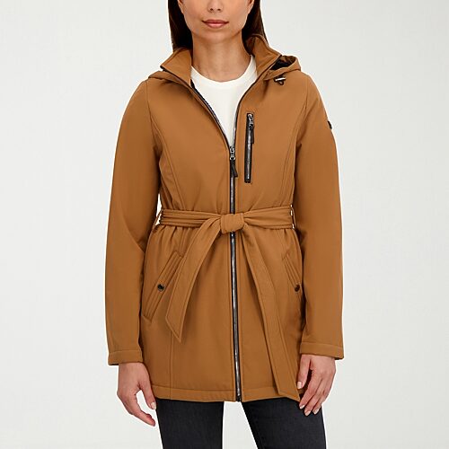 Hfx Womens Faux Fur Water Resistant Midweight Softshell Jacket  Xx-large  Brown