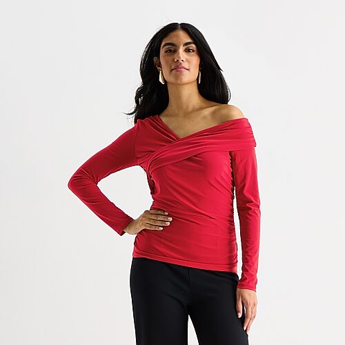 Click here for Bold Elements Womens Asymmetrical Neck Long Sleeve... prices