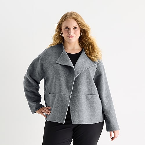 Click here for Liz Claiborne Womens Plus Midweight Cropped Jacket... prices