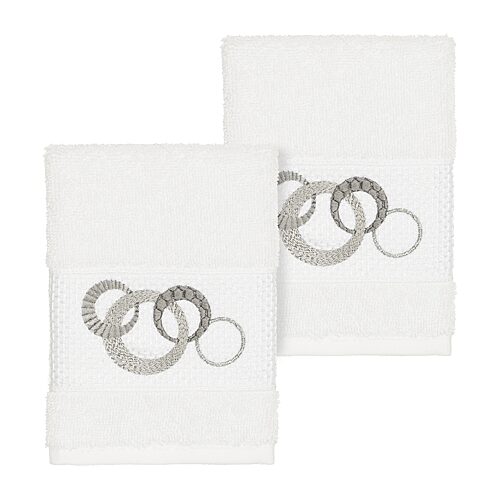 Click here for Linum Home Annabelle 2-Pc. Embellished Washcloth S... prices