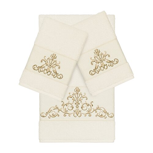Click here for Linum Home Turkish Cotton Scarlet 3-Pc. Embellishe... prices