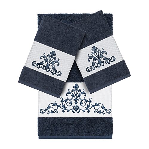 Click here for Linum Home Turkish Cotton Scarlet 3-Pc. Embellishe... prices