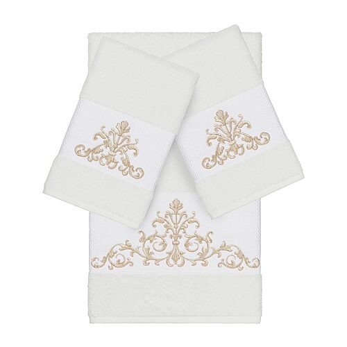 Click here for Linum Home Turkish Cotton Scarlet 3-Pc. Embellishe... prices