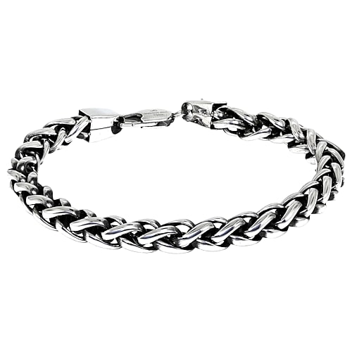 Click here for Mens Stainless Steel 9 1/2 Inch Solid Wheat Chain... prices