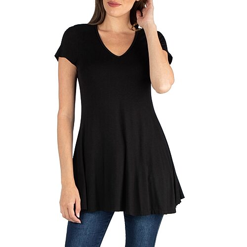Click here for 24/7 Comfort Apparel V Neck Short Sleeve Loose Fit... prices