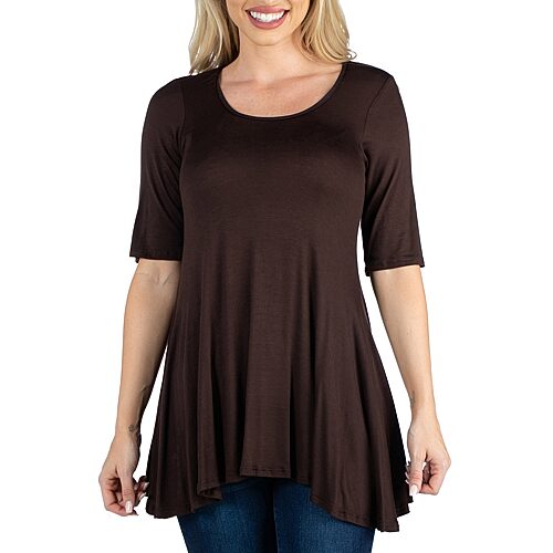 Click here for 24/7 Comfort Apparel Short Sleeve Swing Tunic Top... prices