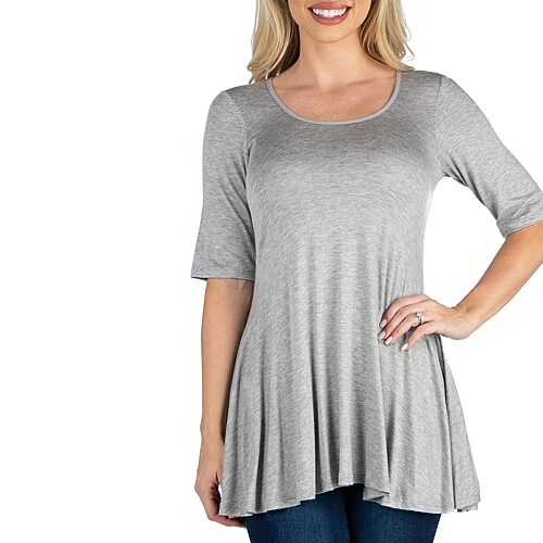Click here for 24/7 Comfort Apparel Short Sleeve Swing Tunic Top... prices