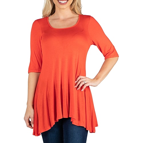 Click here for 24/7 Comfort Apparel Short Sleeve Swing Tunic Top... prices