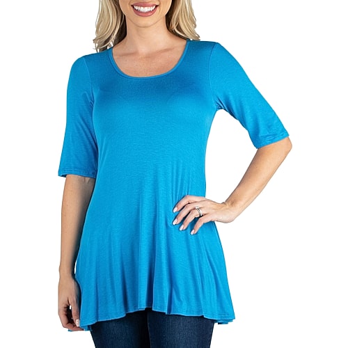 Click here for 24/7 Comfort Apparel Short Sleeve Swing Tunic Top... prices