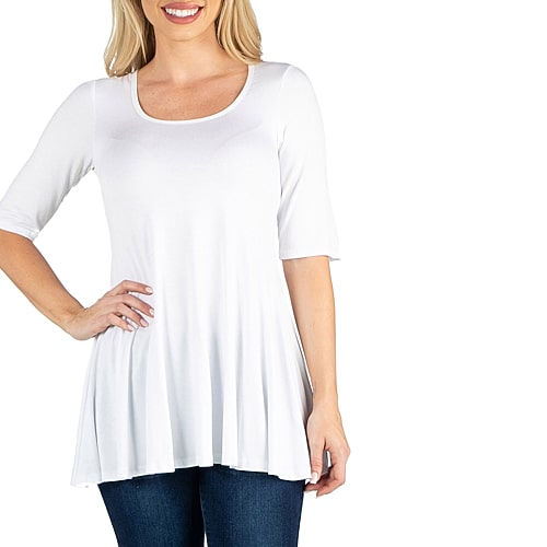 Click here for 24/7 Comfort Apparel Short Sleeve Swing Tunic Top... prices