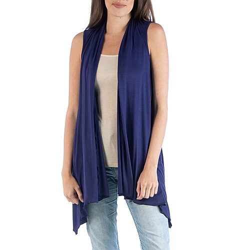 Click here for 24/7 Comfort Apparel Draped Open Front Sleeveless... prices