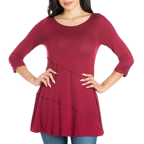 Click here for 24seven Comfort Apparel Womens Boat Neck 3/4 Sleev... prices