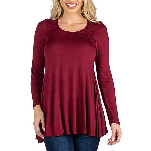 Click here for 24/7 Comfort Apparel Long Sleeve Solid Flared Tuni... prices