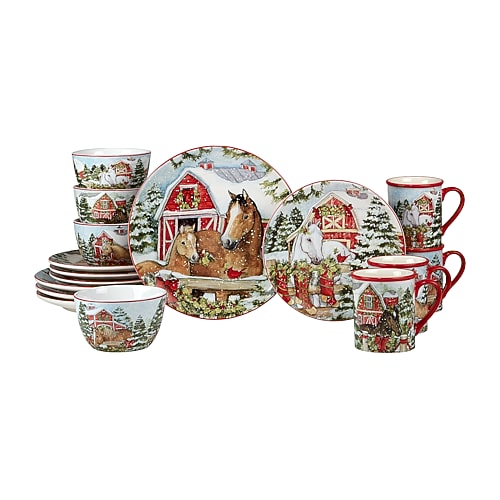Click here for Certified International Homestead Christmas 16-pc.... prices