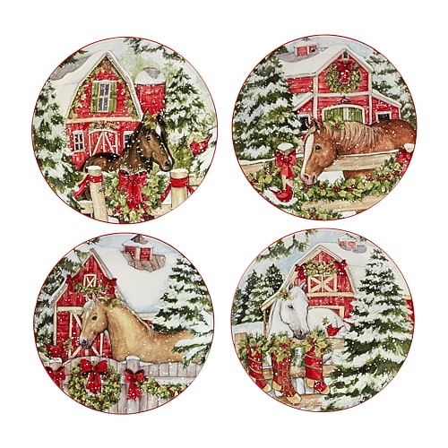 Click here for Certified International Homestead Christmas 4-pc.... prices