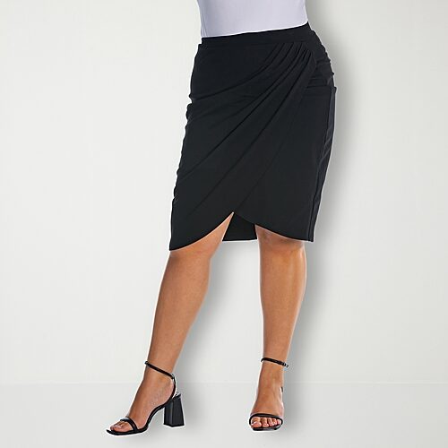 Click here for 24seven Comfort Apparel Plus Size Elastic Waist Kn... prices