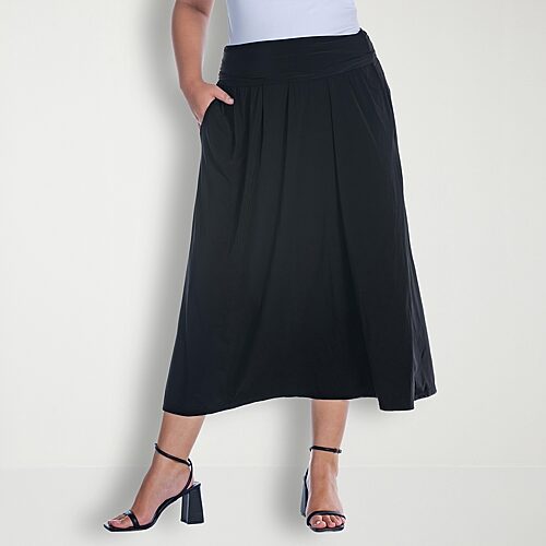 Click here for Plus Size 24/7 Comfort Apparel Flow A-Line Maxi Sk... prices