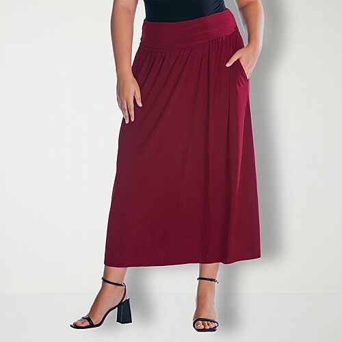 Click here for Plus Size 24/7 Comfort Apparel Flow A-Line Maxi Sk... prices
