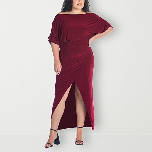 Click here for 24seven Comfort Apparel Plus Size Boat Neck Batwin... prices