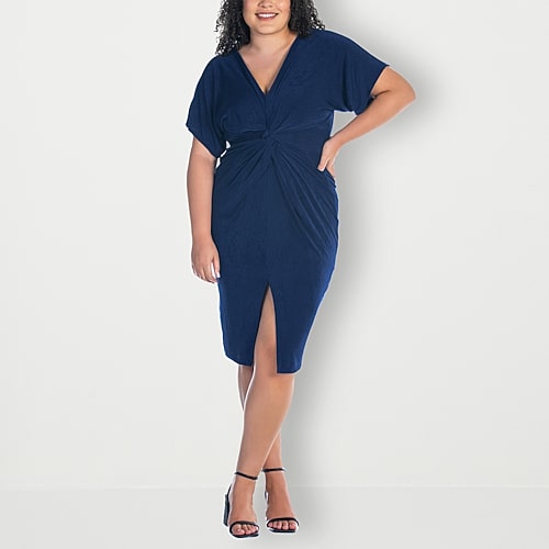 Click here for 24seven Comfort Apparel Plus Size Short Sleeve V-N... prices