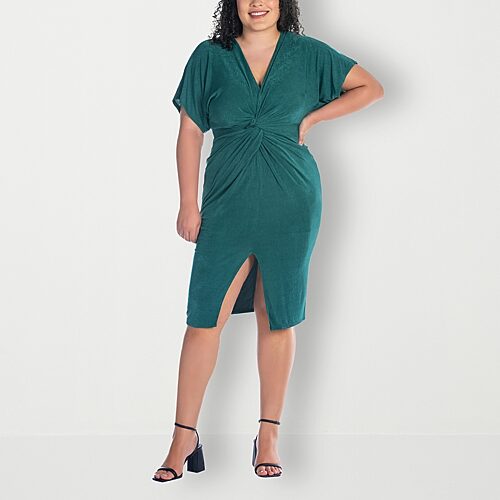 Click here for 24seven Comfort Apparel Plus Size Short Sleeve V-N... prices