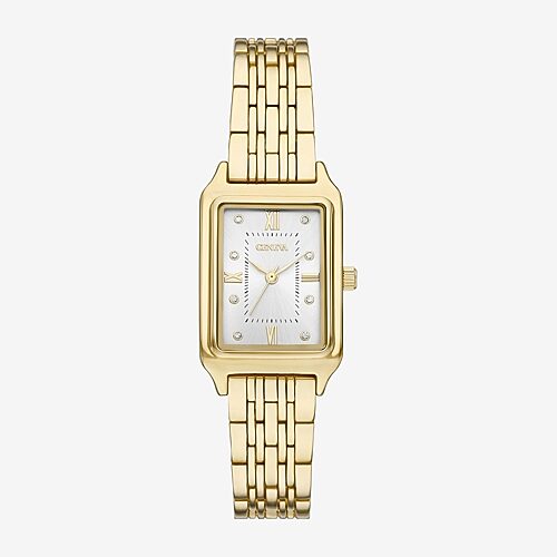 Click here for Geneva Womens Crystal Accent Gold Tone Bracelet Wa... prices