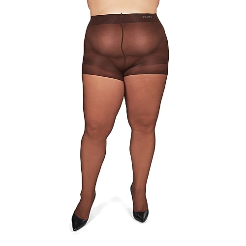 MeMoi Sheer Control Top Pantyhose Plus Mm-2207  1x-2x  Brown