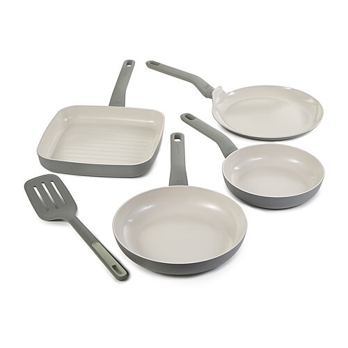 BergHOFF Leo Balance 5Pc Nonstick Ceramic Frying Pan Set with Turner  Recycled - Moonmist