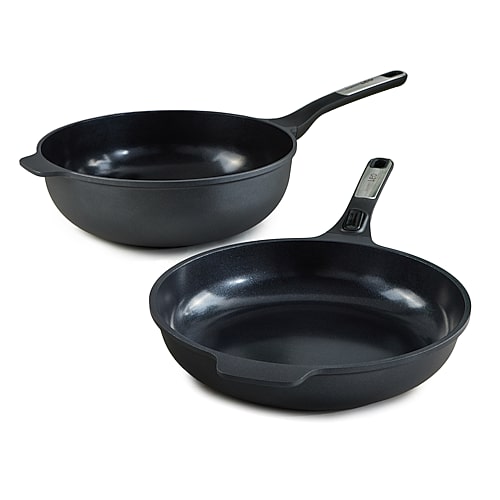 BergHOFF Leo Phantom 2pc Nonstick Ceramic Stir Fry Cookware Set  Recycled - Black