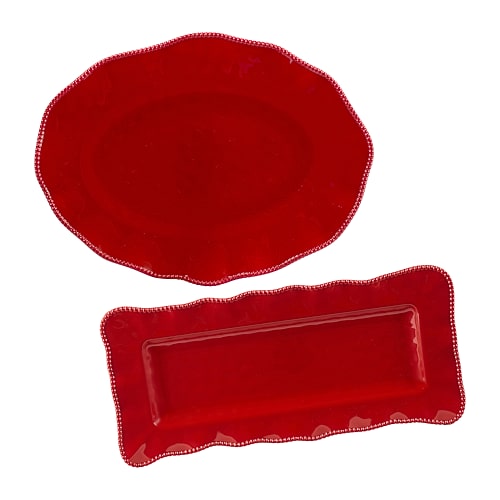 Click here for Certified International Perlette Red Melamine Serv... prices