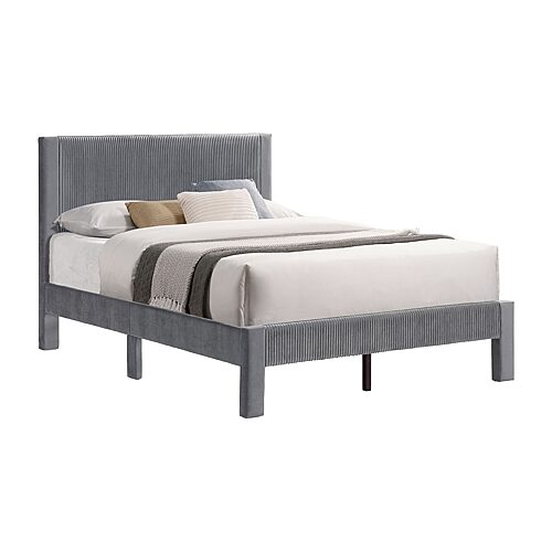 Click here for Roco Upholstered Panel Bed  One Size  Gray prices