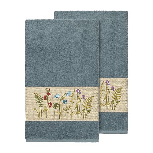 Click here for Linum Home Serenity 2-Pc. Embellished Bath Towel S... prices