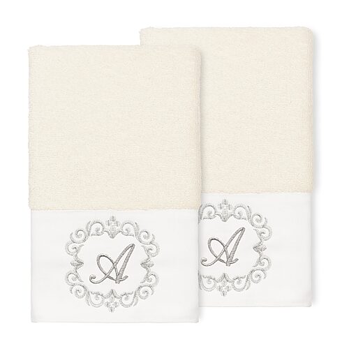 Click here for Linum Home Textiles Monica Silver 2-pc. Embellishe... prices