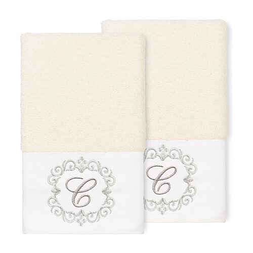 Click here for Linum Home Textiles Monica Silver 2-pc. Embellishe... prices