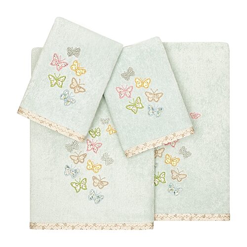 Click here for Linum Home Turkish Cotton Mariposa Embellished 4-P... prices