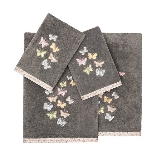 Click here for Linum Home Turkish Cotton Mariposa Embellished 4-P... prices