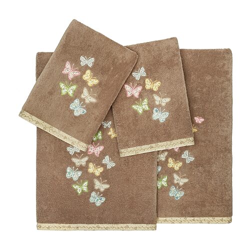 Click here for Linum Home Turkish Cotton Mariposa Embellished 4-P... prices