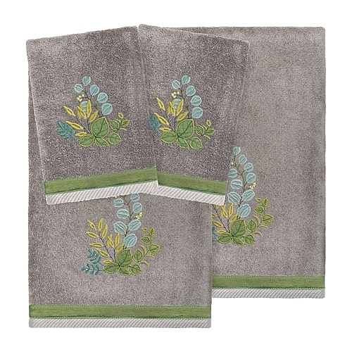 Click here for Linum Home Turkish Cotton Botanica Embellished 4-P... prices