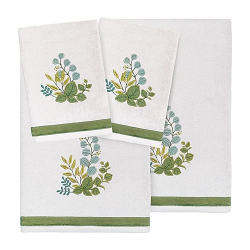 Click here for Linum Home Turkish Cotton Botanica Embellished 4-P... prices