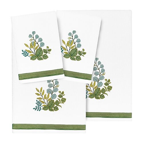 Click here for Linum Home Turkish Cotton Botanica Embellished 4-P... prices