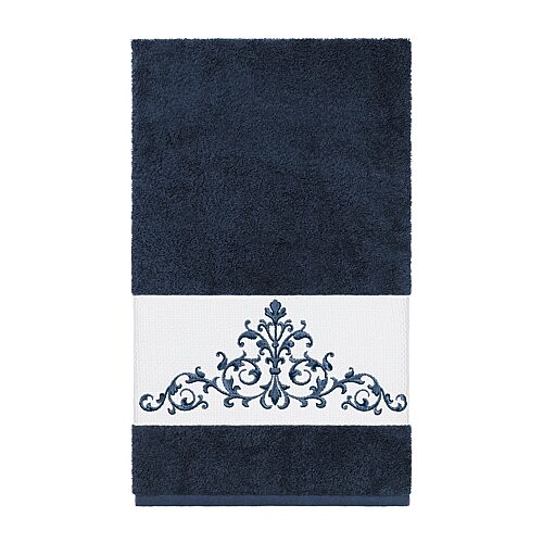 Click here for Linum Home Scarlet Bath Towel - Navy prices
