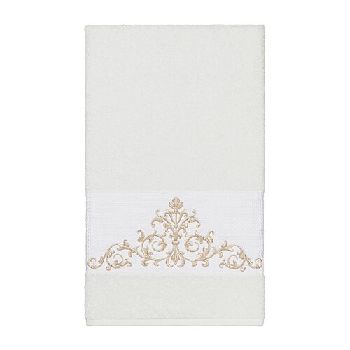 Click here for Linum Home Scarlet Bath Towel - White prices