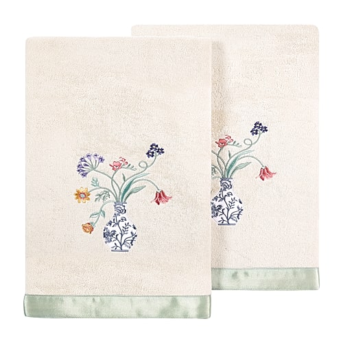 Click here for Linum Home Turkish Cotton Stella Embellished 2-Pc.... prices