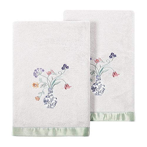 Click here for Linum Home Turkish Cotton Stella Embellished 2-Pc.... prices