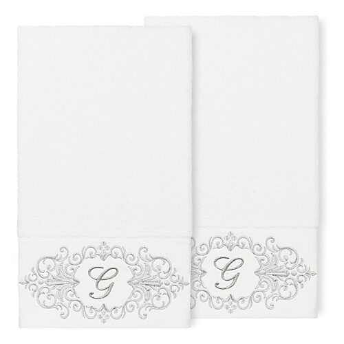 Click here for Linum Home Textiles Monica Silver Embellished 2-pc... prices