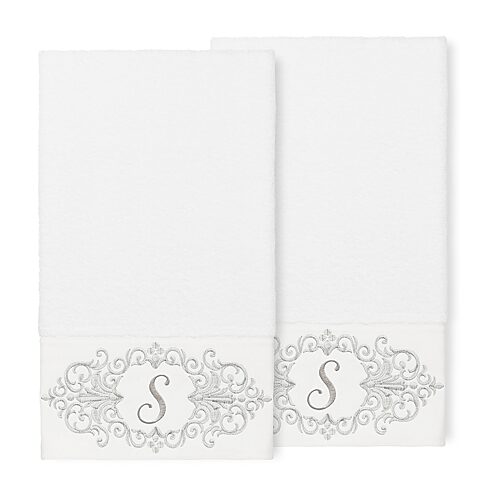 Click here for Linum Home Textiles Monica Silver Embellished 2-pc... prices