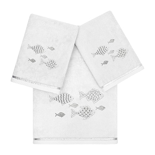 Click here for Linum Home Turkish Cotton Figi Embellished 3-Pc. B... prices