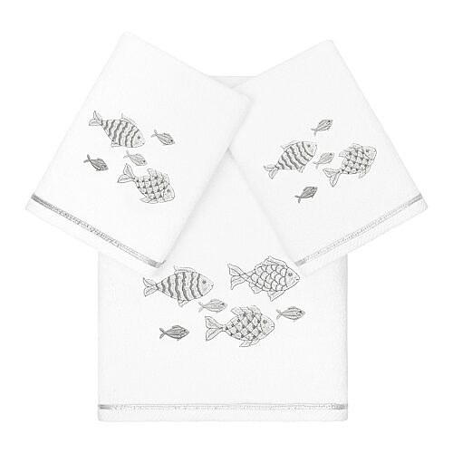 Click here for Linum Home Turkish Cotton Figi Embellished 3-Pc. B... prices